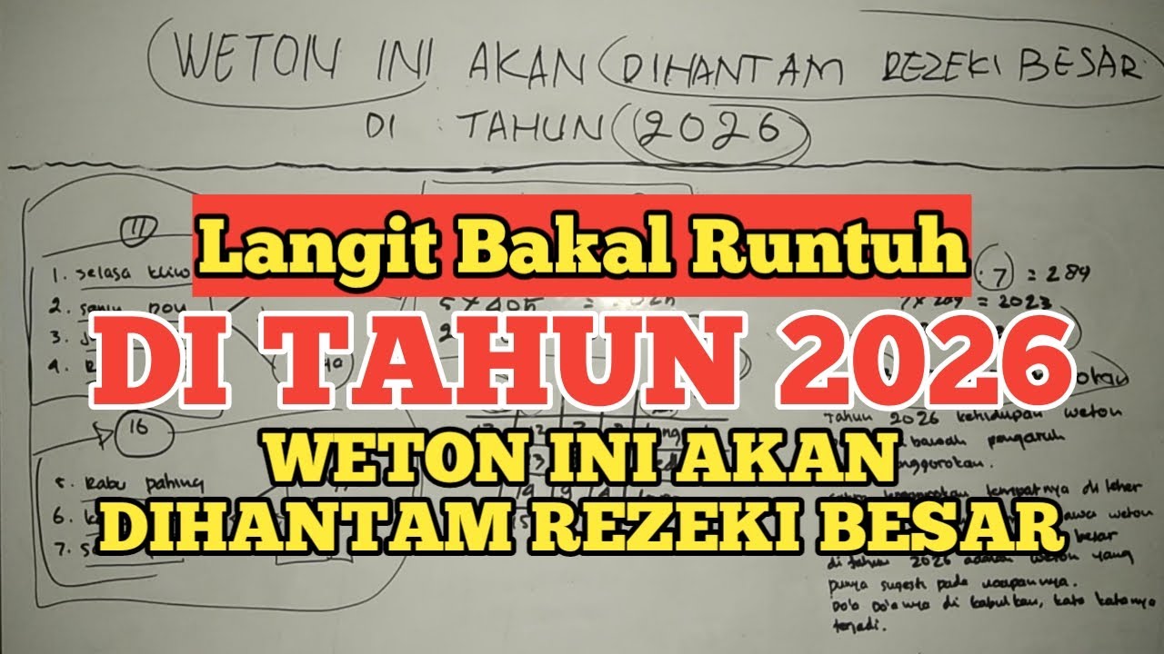 weton ini akan dihantam REZEKI besar di tahun 2026, RAMALAN PRIMBON JAWA