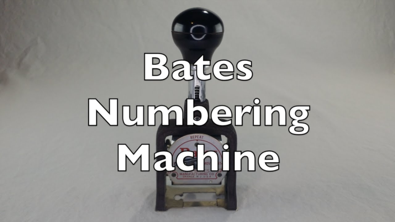 Bates Stamp Review / HowTo (Bates Numbering Machine)