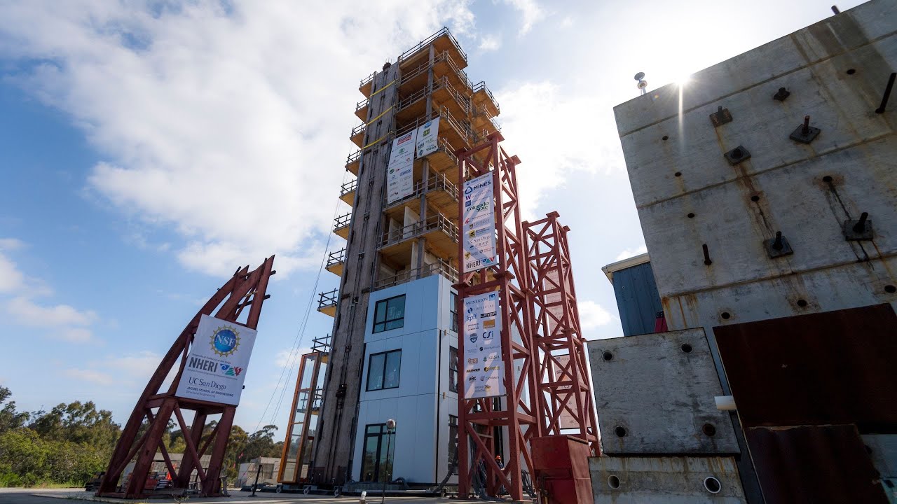 Tallest Full-scale Building Ever Built on an Earthquake Simulator Put to the Test at UC San Diego