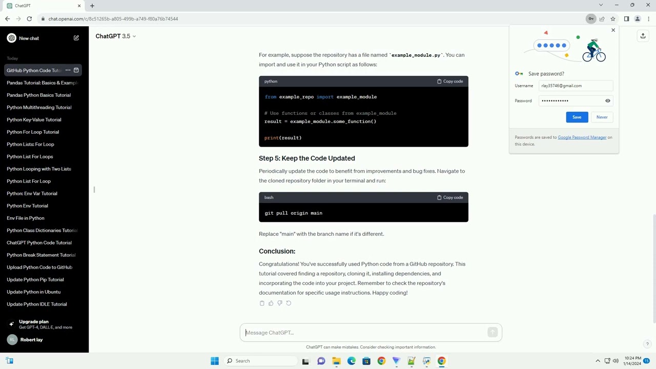 how to use python code from github