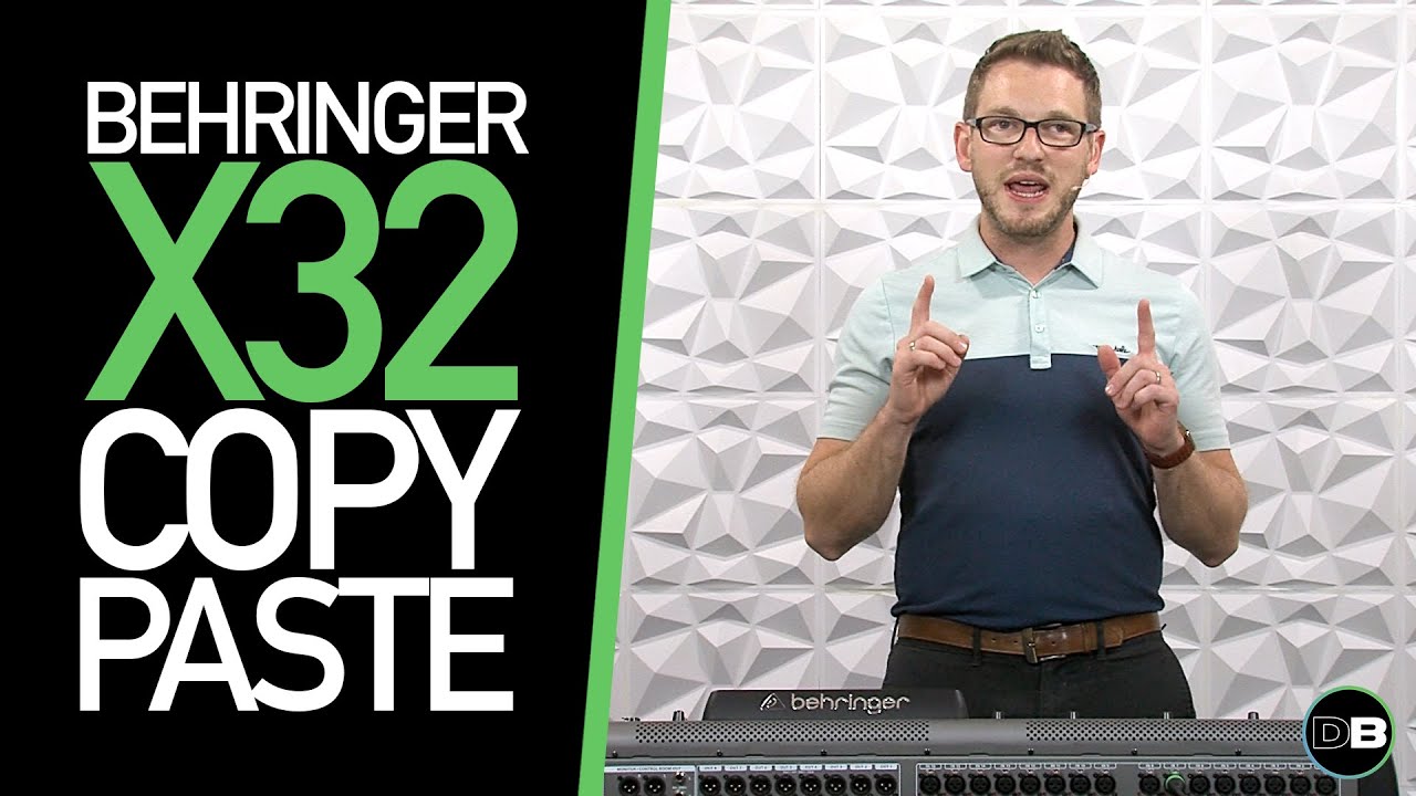 Behringer X32 How to Copy Paste Channels