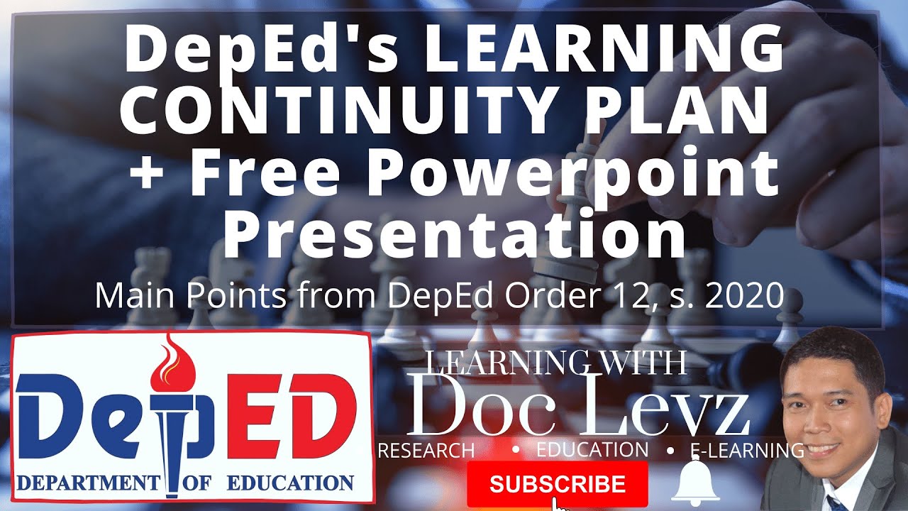 DepEd's Learning Continuity Plan + Free Downloadable Powerpoint Presentation