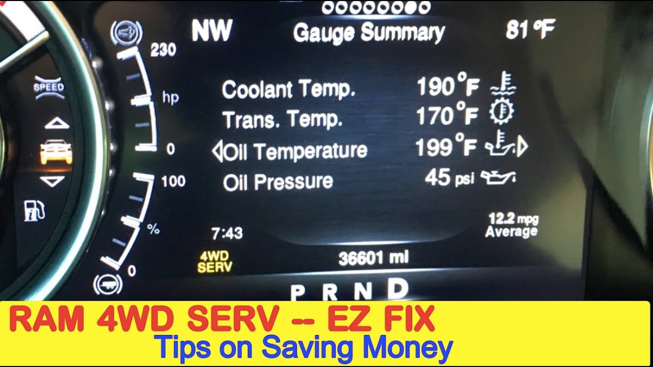 RAM 4WD SERV Failure - Easy Fix