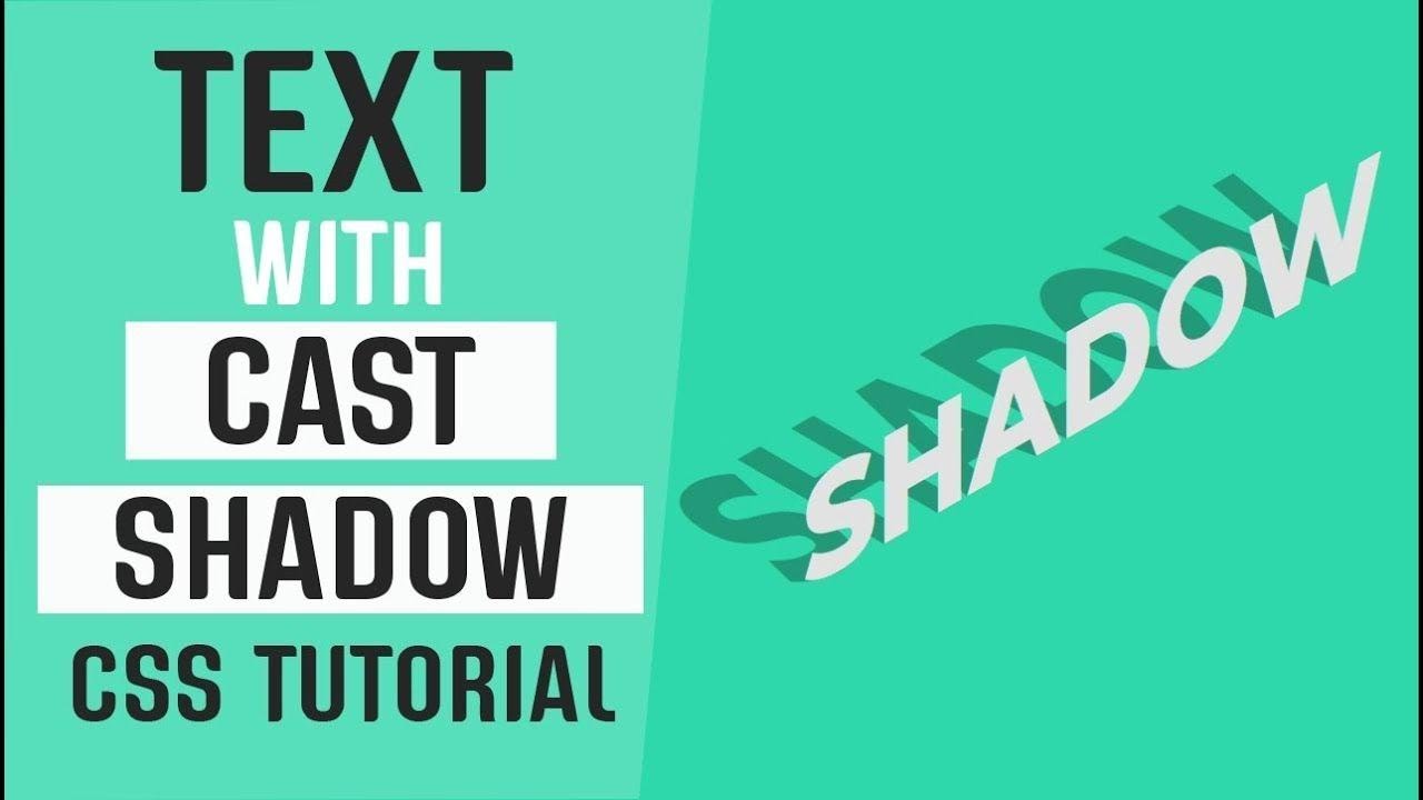 Text With Cast Shadow CSS | CSS Text Effects | CSS Tutorials  2019
