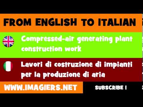 How to say Compressed air generating plant construction work in Italian