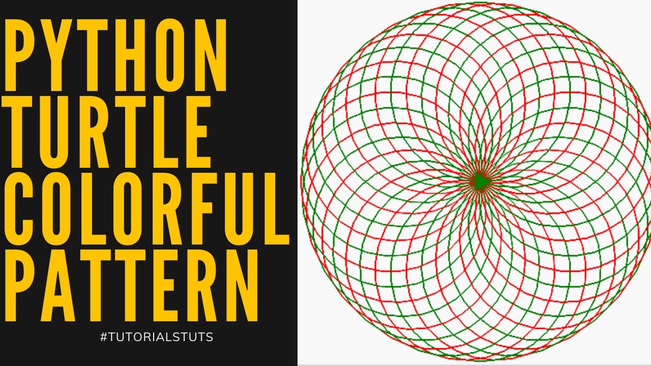 Colorful Circle Pattern in Python Turtle | Python turtle graphics tutorial
