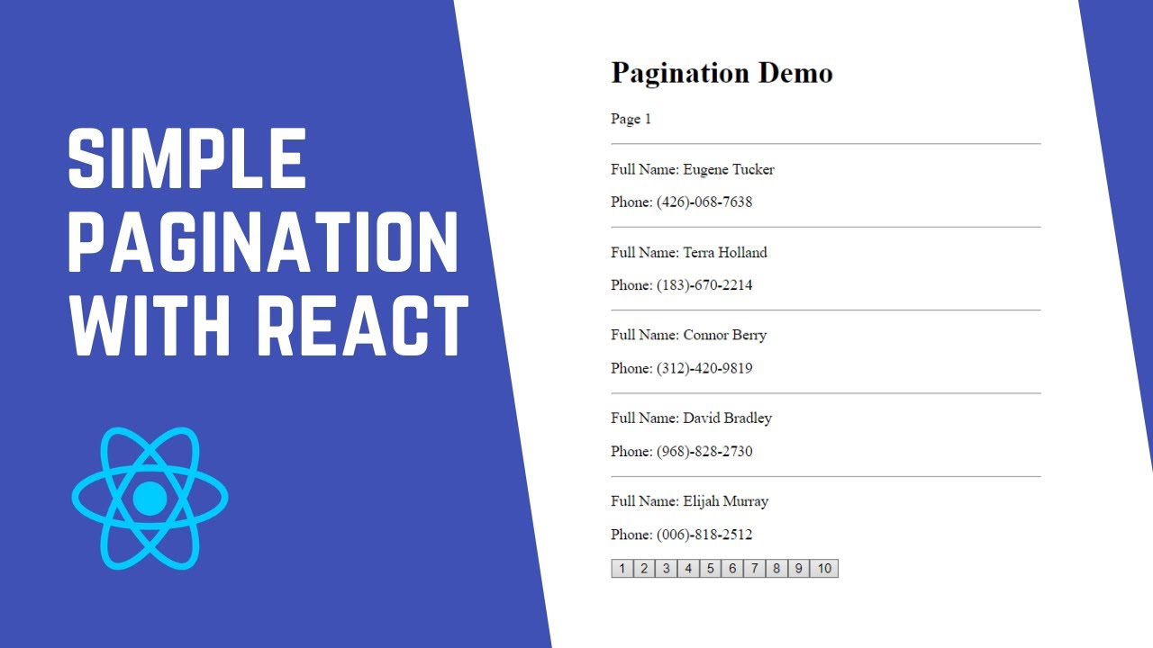 Simple React Pagination Using React Hooks