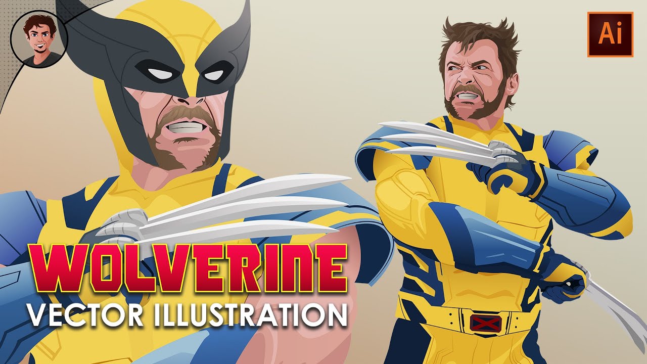 Wolverine Vector illustration |  Adobe illustrator | Vector Art | Speed Art
