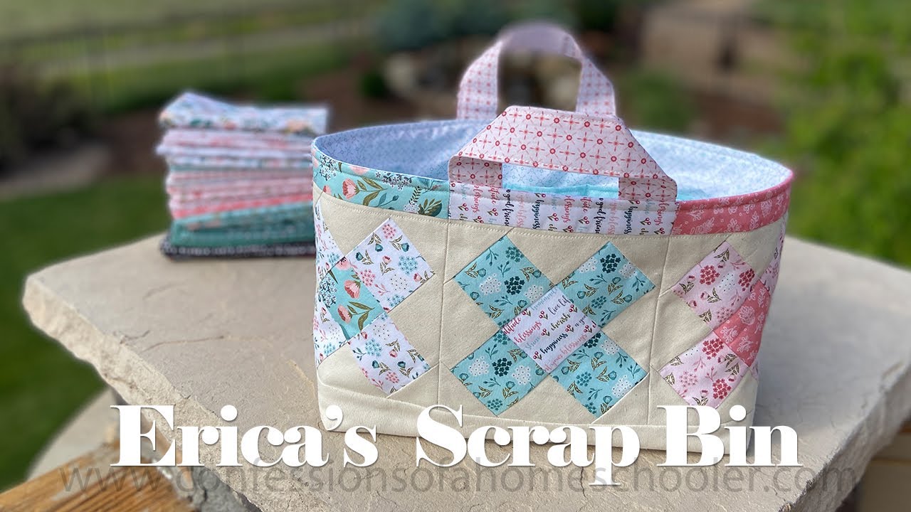 Erica's Fabric Scrap Organizing Bin // SEWING TUTORIAL!