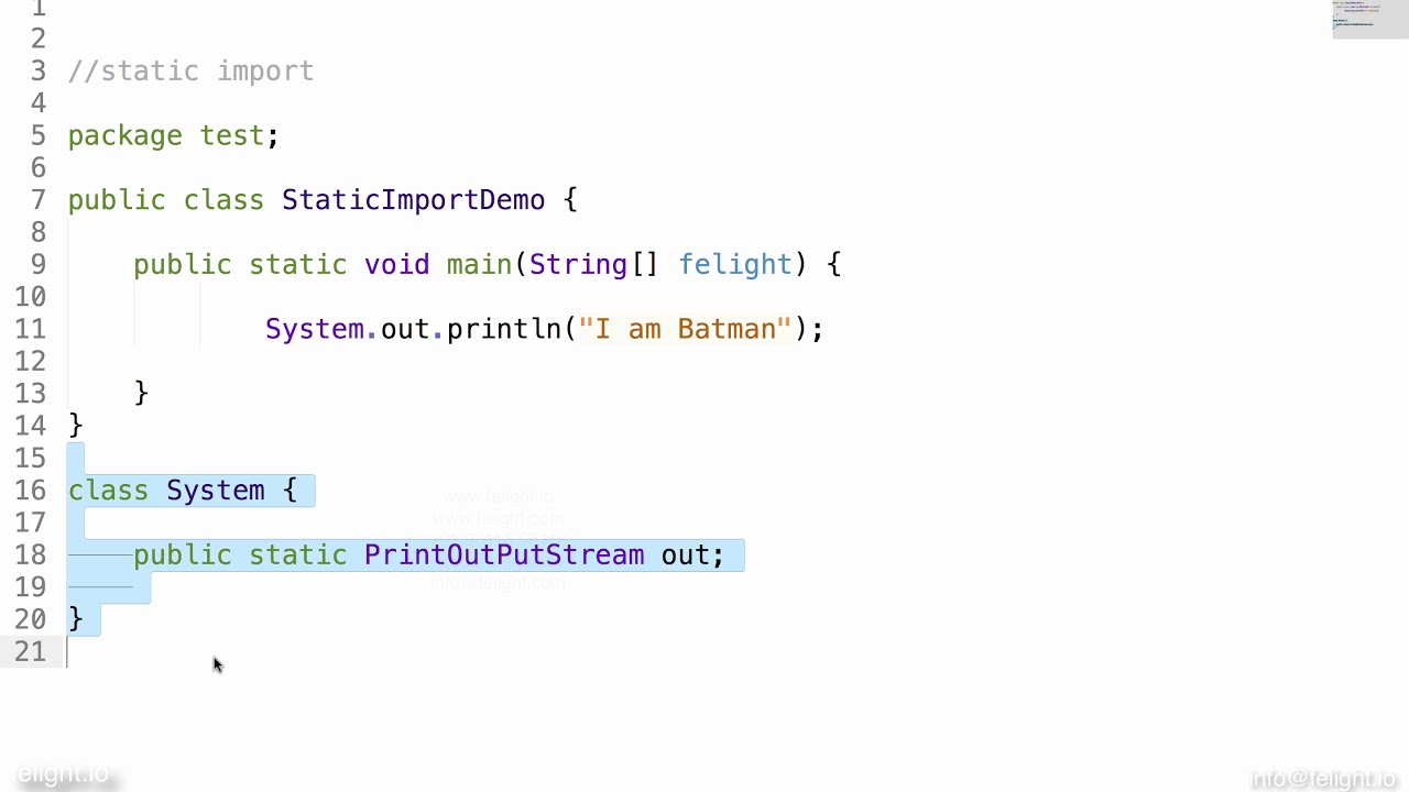 [Core Java] static import concept in Java