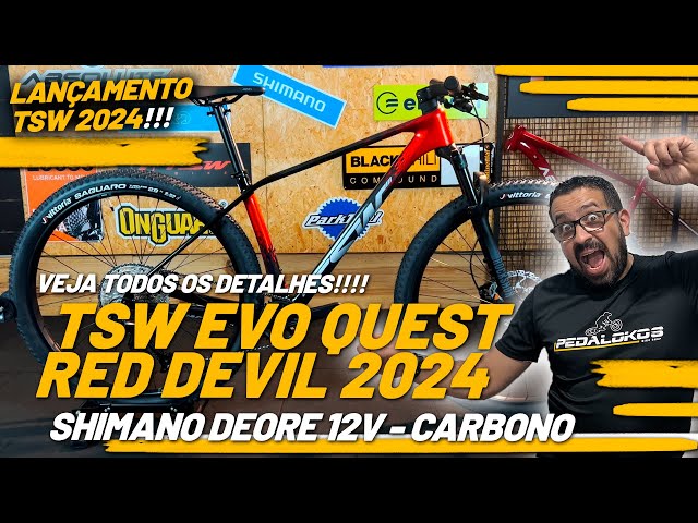 BICICLETA 29 TSW EVO QUEST RED DEVIL 12V SHIMANO DEORE 2024 | Pedalokos ...