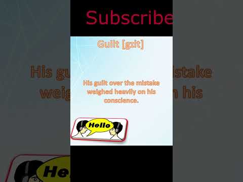 Learn new English words every day - Learn Guilt (part 2) #englishlearning #englishlistening #shorts