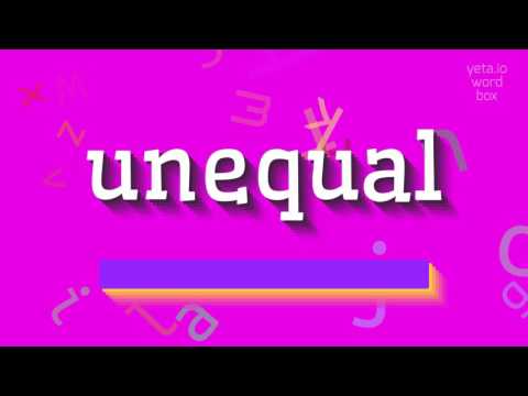 How to say "unequal"! (High Quality Voices)