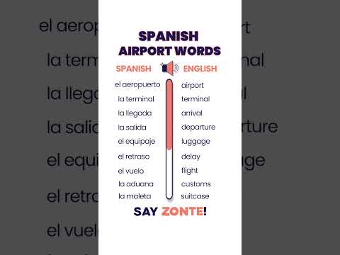 Learn Spanish in 15 sec: SPANISH AIRPORT VOCABULARY ✈️! #shorts #learnspanish #spanishvocabulary