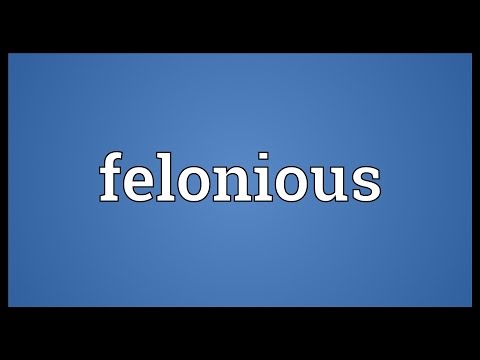 Felonious Meaning