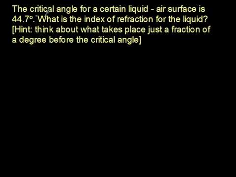 Five Minute Physics - Refraction & Critical Angle