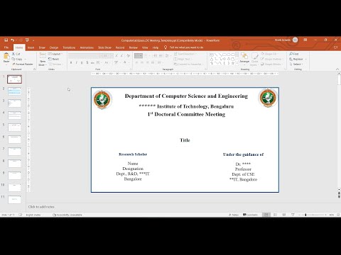 PhD Doctoral Committee(DC) Meeting Presentation(PPT) || Research Topic Demo