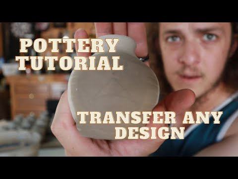 How to Transfer a Design onto Your Pottery - Pottery Tutorial - Simple Technique