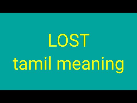 LOST tamil meaning/sasikumar
