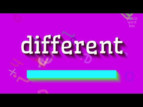 How to say "different"! (High Quality Voices)