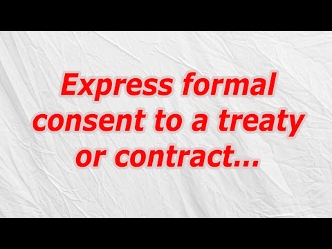 Express formal consent to a treaty or contract (CodyCross Crossword Answer)