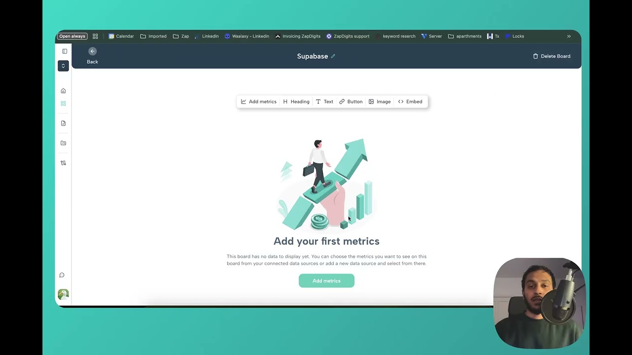 How to create a dashboard using Supabase data without code
