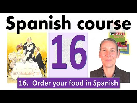 Pasos lesson 16. A conversation with a waiter in Spanish. Pasos 2C