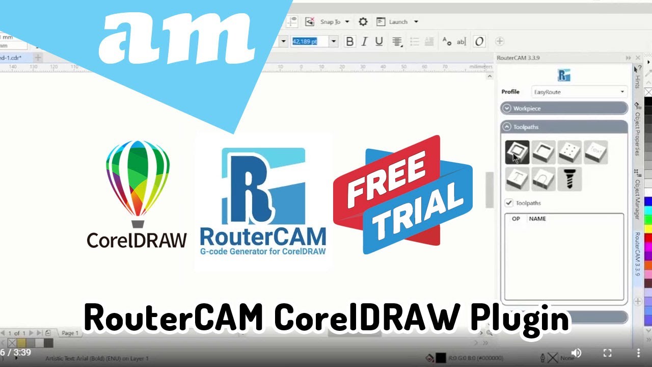 S-ROUTERCAM: RouterCAM CNC G-code Generator CAM Plugin for CorelDRAW ...