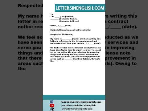 Reply Letter to Termination of Contract