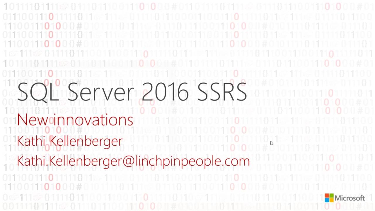 SQL Server 2016 Reporting Services