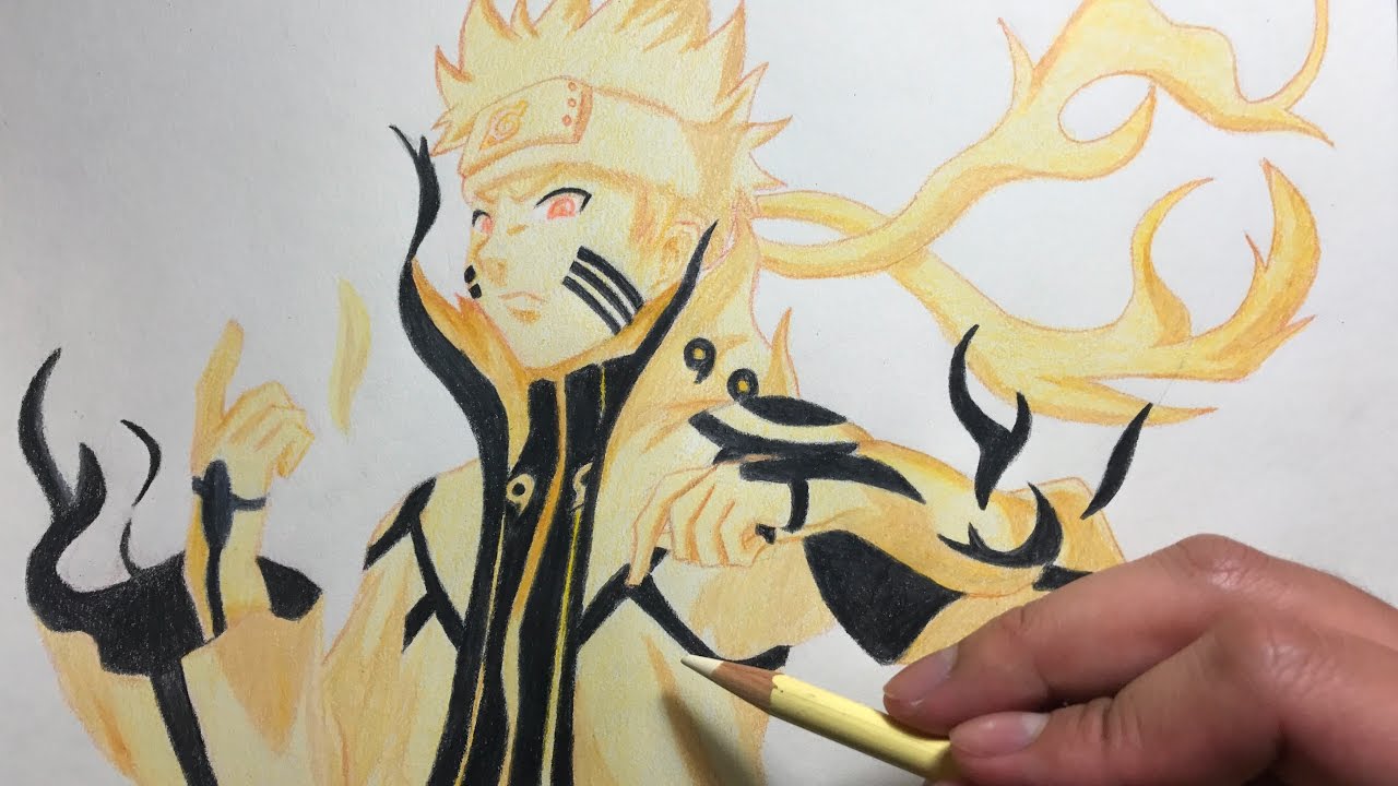 Drawing Naruto Kyuubi Mode (Bijuu Mode)