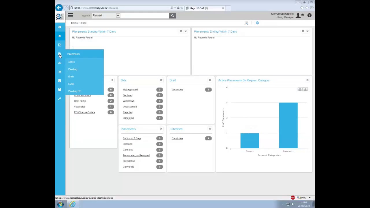 Hays Digital Solutions - Kier - Home Page Bar Navigation