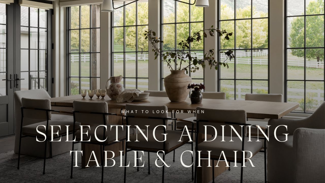 What To Look For When Selecting A Dining Table & Chairs