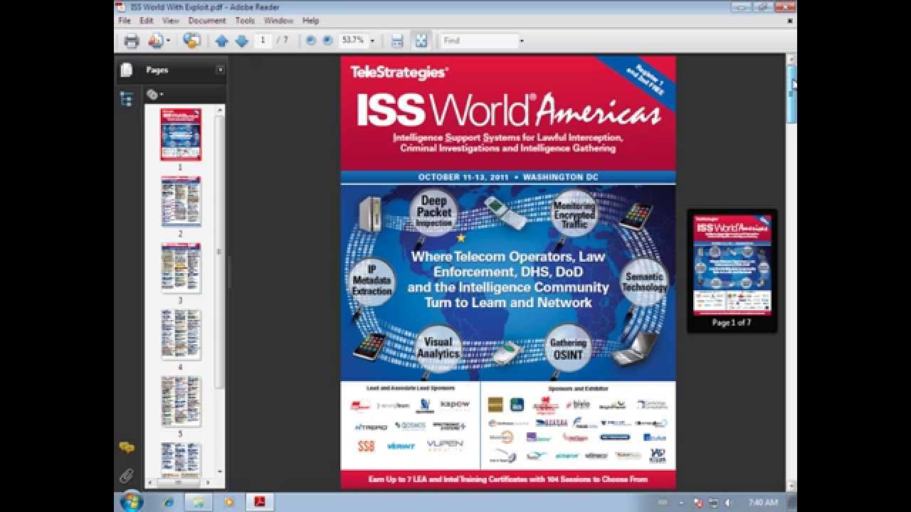 FinSploit Sales: Windows 7 SP1 - Acrobat Reader PDF Exploit