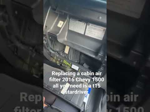 Chevy 1500 cabin filter replacement