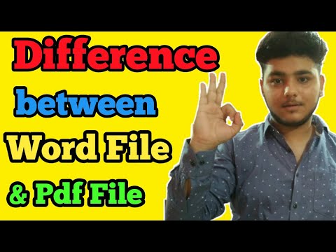 Difference Between Word File and Pdf File Hindi