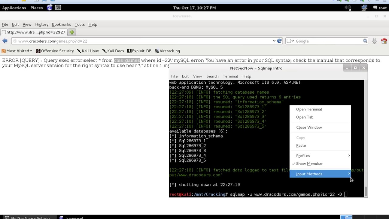 Hacking Website - SQL Injections with Sqlmap (DEMO Tutorial)