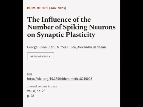 The Influence of the Number of Spiking Neurons on Synaptic Plasticity | RTCL.TV