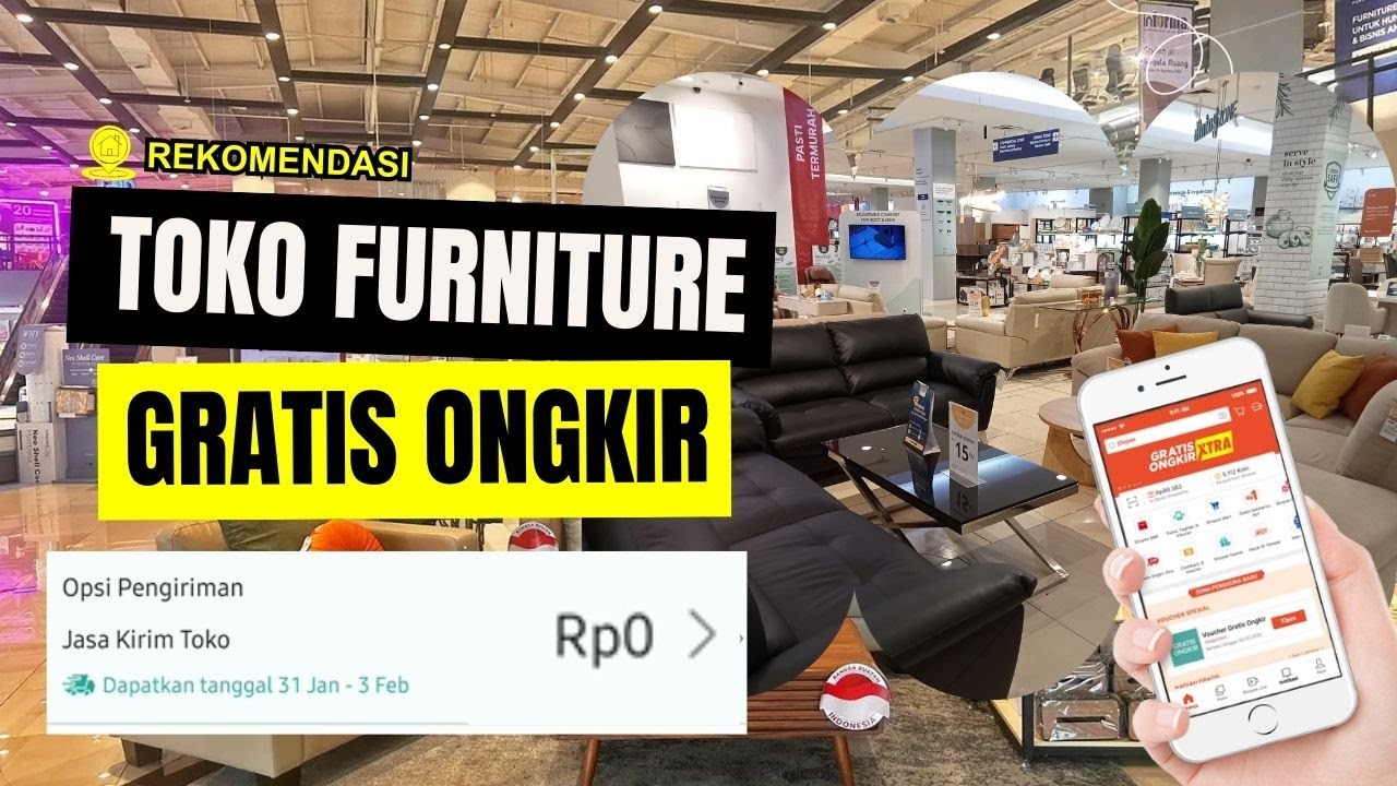 Rekomendasi Toko Furniture GRATIS ONGKIR  | Jual Meja Kursi Lemari Rak di Shopee