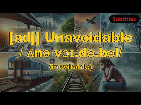 [adj] Unavoidable meaning (inevitable) with 5 examples