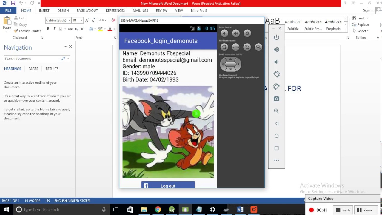 facebook login android