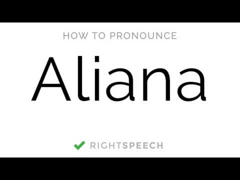 🔴 Aliana - How to pronounce Aliana - American Girl Name