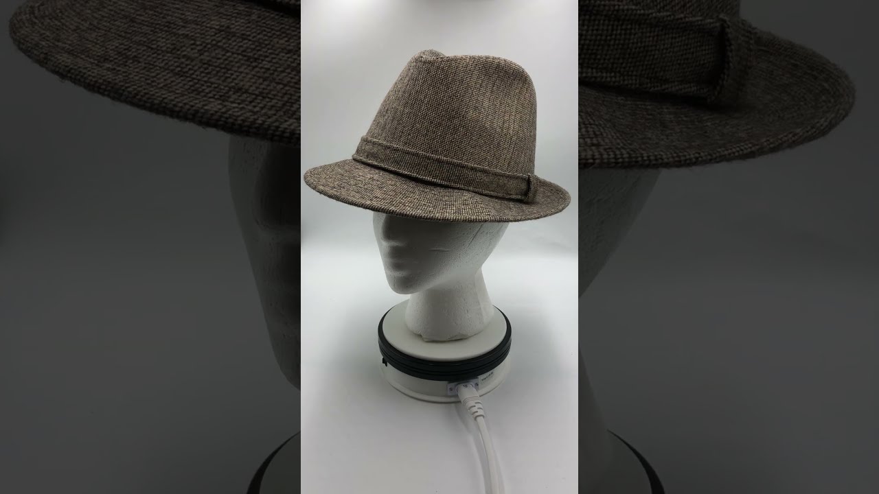 Vintage Young An Men's Fedora Tweed Wool Hat Brown Classic #fedorahat #tweed #woolhat
