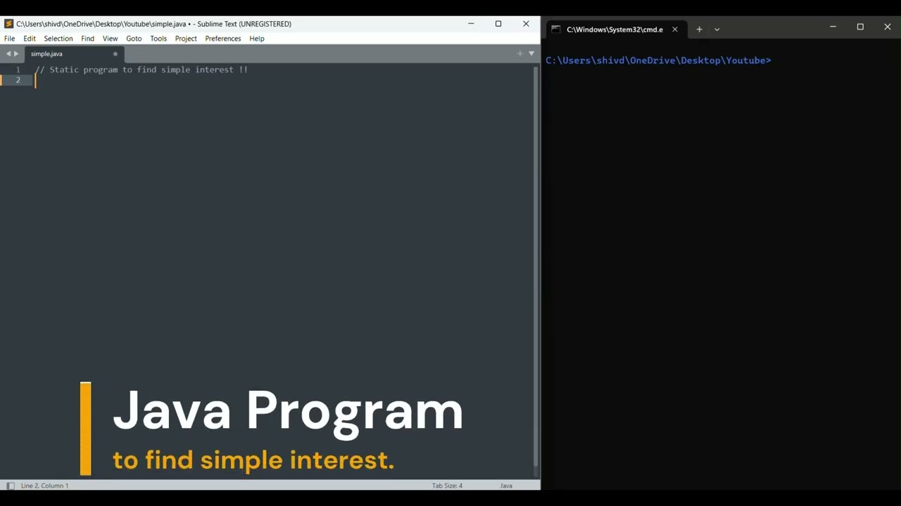 Java program to find Simple interest || basic Java program to calculate simple interest ||