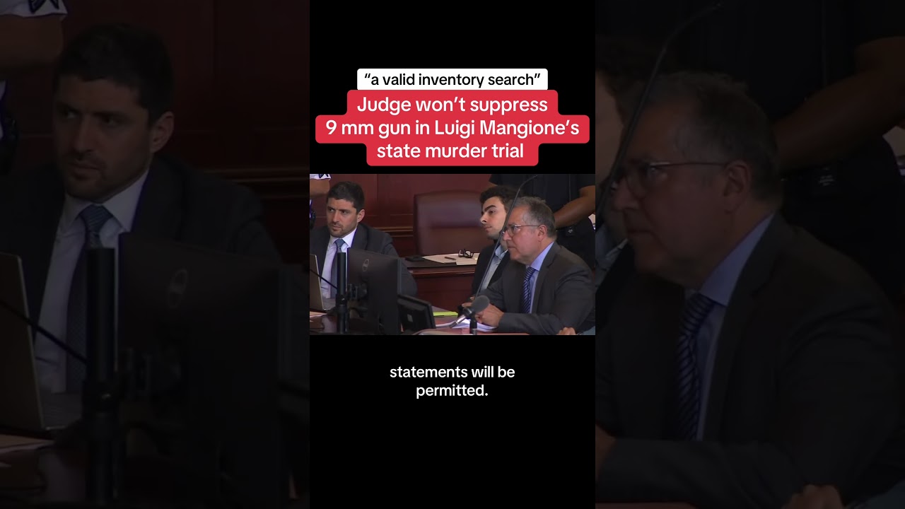 Judge Won’t Suppress 9 mm Gun In Luigi Mangione’s State Murder Trial