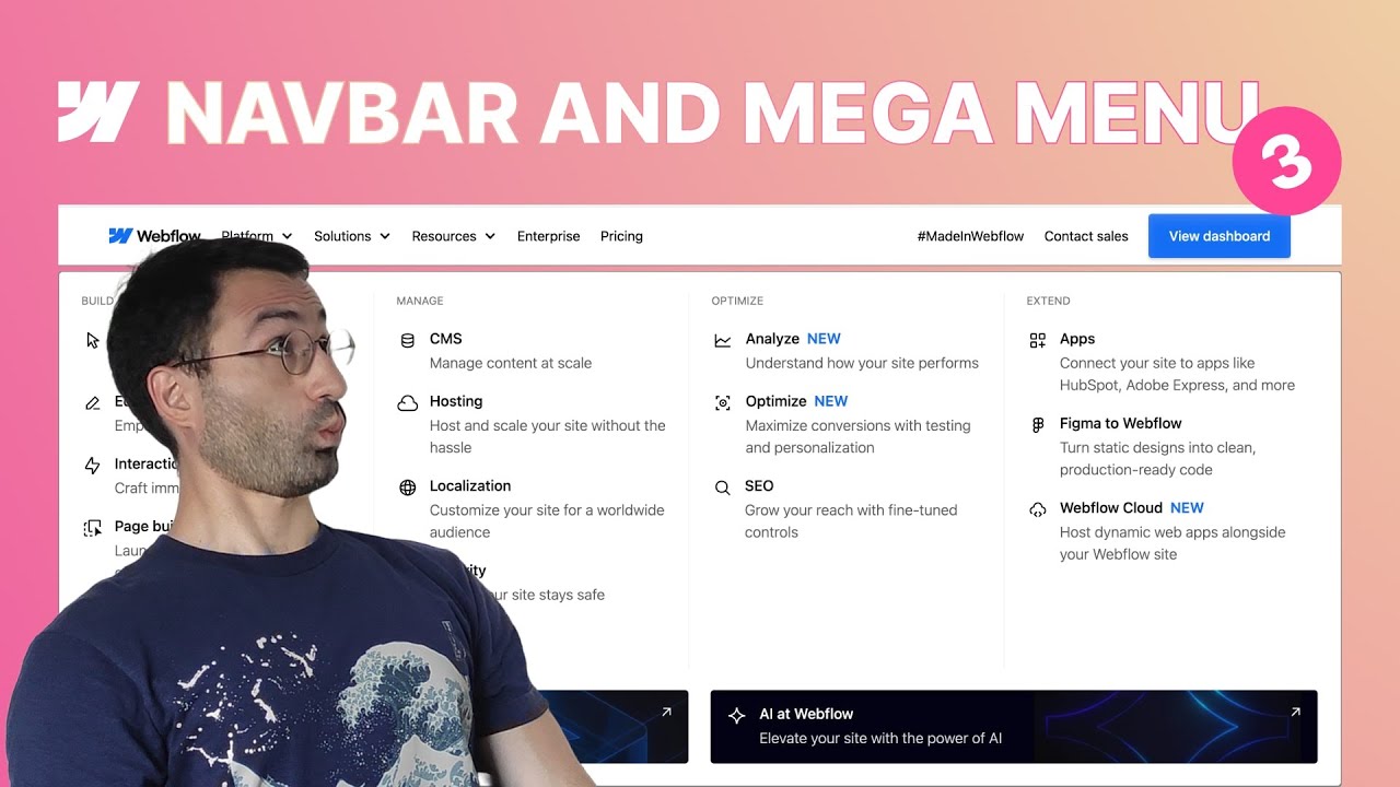 Webflow’s Navbar & Mega Menu – Ep. 3: Build a Full Mega Menu Structure (No Code Tutorial)