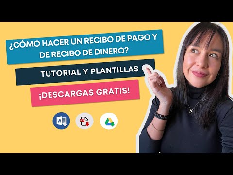 📝 ¿Cómo hacer un RECIBO DE PAGO Y DINERO? -【Plantillas Gratis】Word - PDF - Llenado en línea