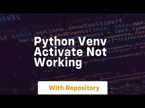 python venv activate not working