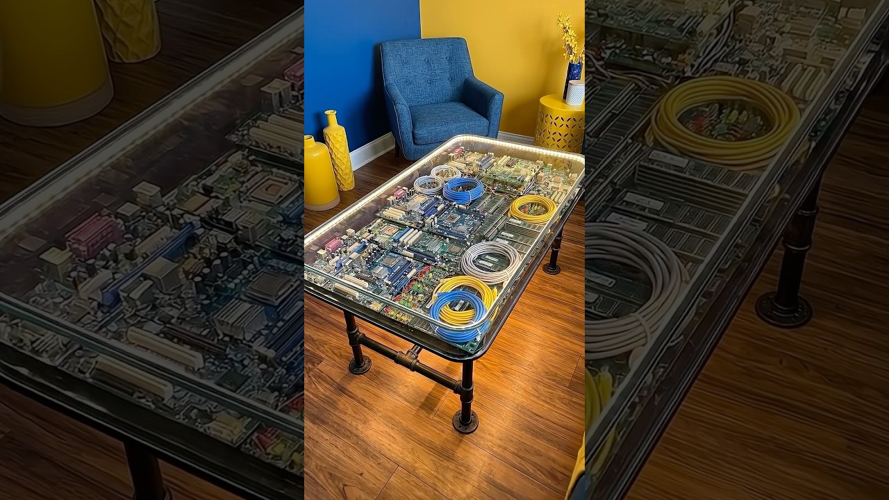 DIY Custom Epoxy Resin Tech Table 💻✨