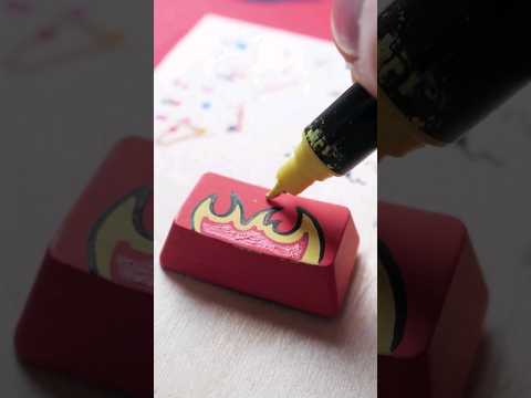 Painting 104 keycaps on my keyboard doodle #shorts